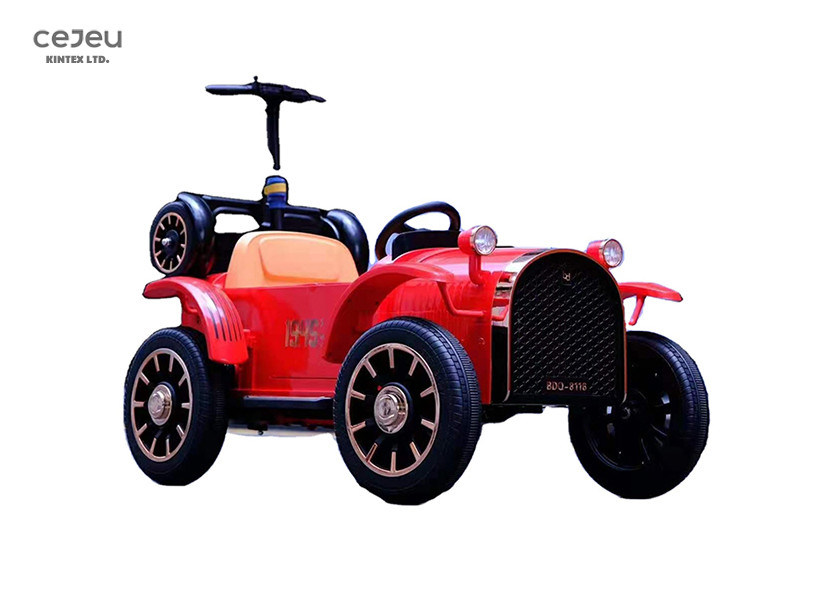 24KG Kids Ride On Toy Car Red Double Seater Vintage Ride On Car