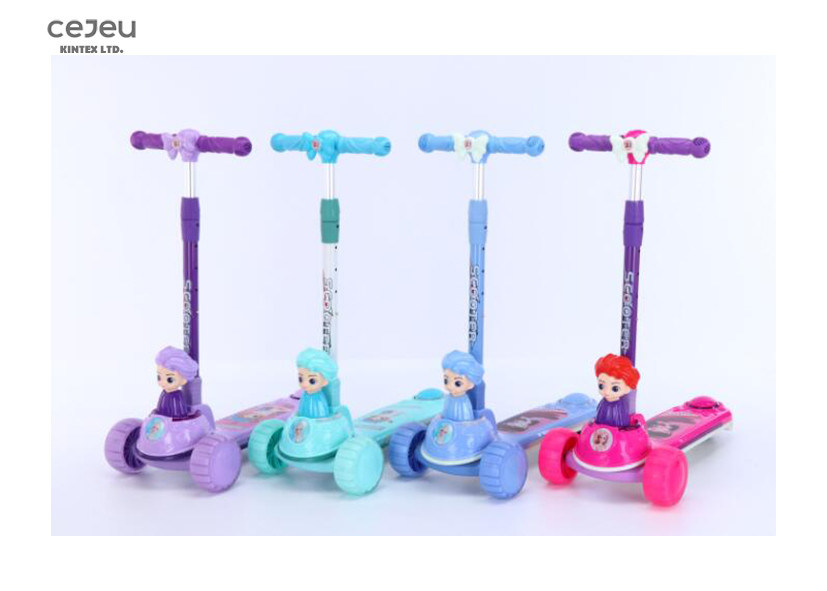 55*17*39CM Baby Kick Scooter 3 Position Adjusted Princess Kick Scooter ...