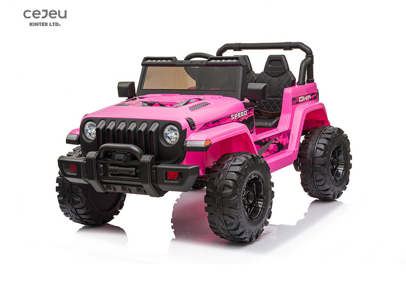 35W*2 Kids Ride On Toy Car 5.5 KM/HR Pink Ride On Jeep 2 Seater 1000MA
